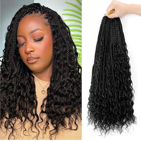 Hair | 14 Inch 8 Packs Boho Box Braids Crochet Hair Goddess Box Braids ...